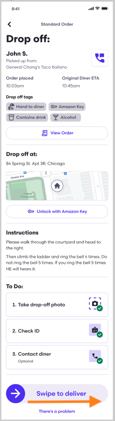 How do I use the Grubhub for Drivers app to complete deliveries ...